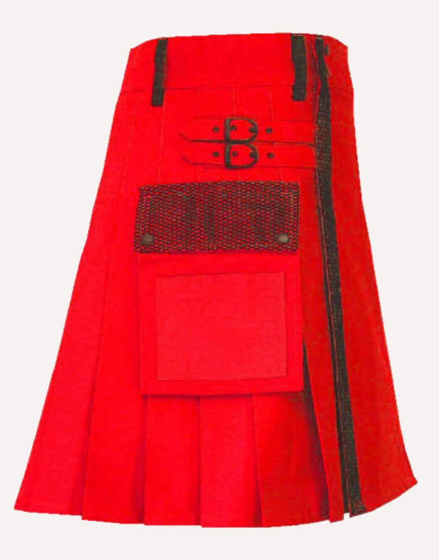 Mesh Styled Pocket Hybrid Utility Kilt